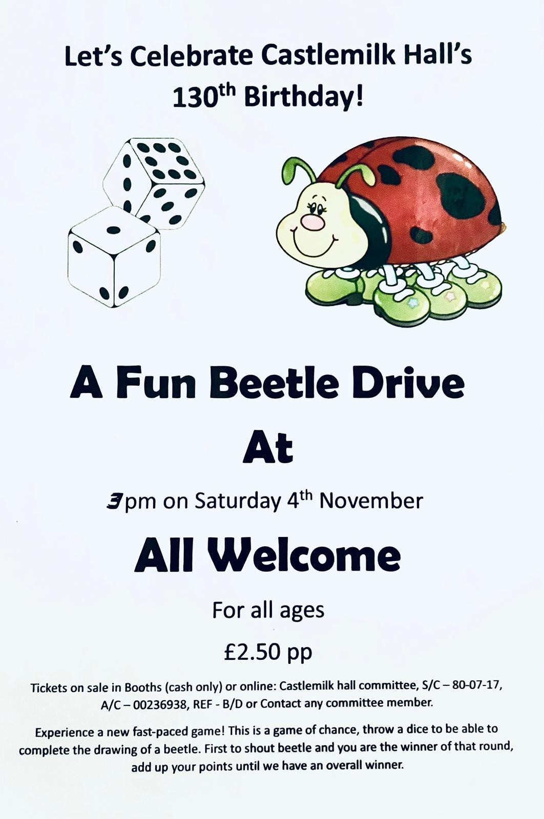 Castlemilk Hall 130th Anniversary - Family Beetle Drive | Carmunnock